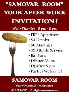 All About Vodka Bar!: Invitation to "Samovar Room" Your After Work ...