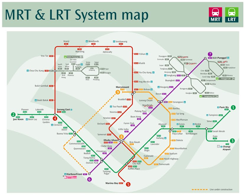 Alicesg-Singaporemyhome: Map of Mass Rapid Transit in Singapore