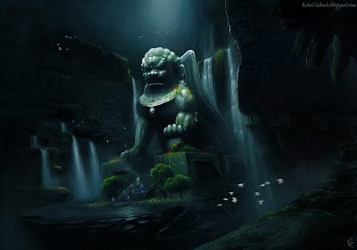 My creations: Environment Concept: My first matte painting!