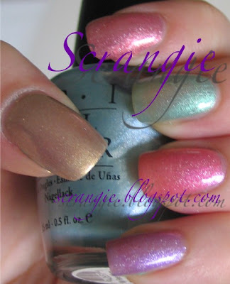 Scrangie: OPI Summer Splash, Surf Party, Beach Party and Nocti NanoBrites