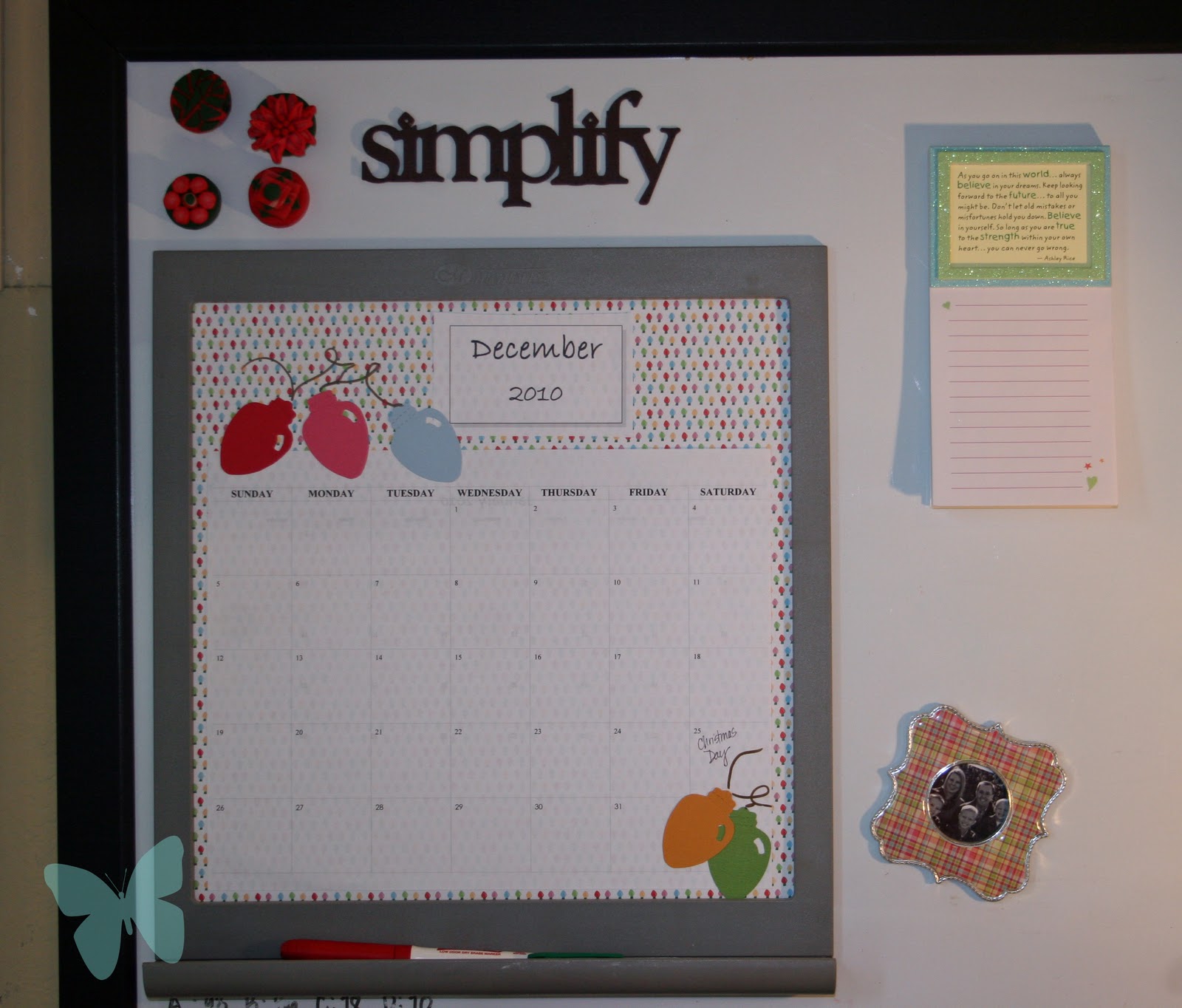 Buttons and Butterflies: Gearing up for 2011: Scrapbook Calendar