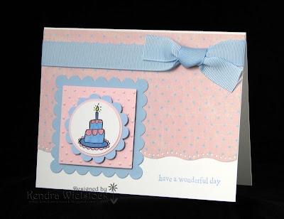 Kendra's Paper Creations: Pink Birthday Wishes...