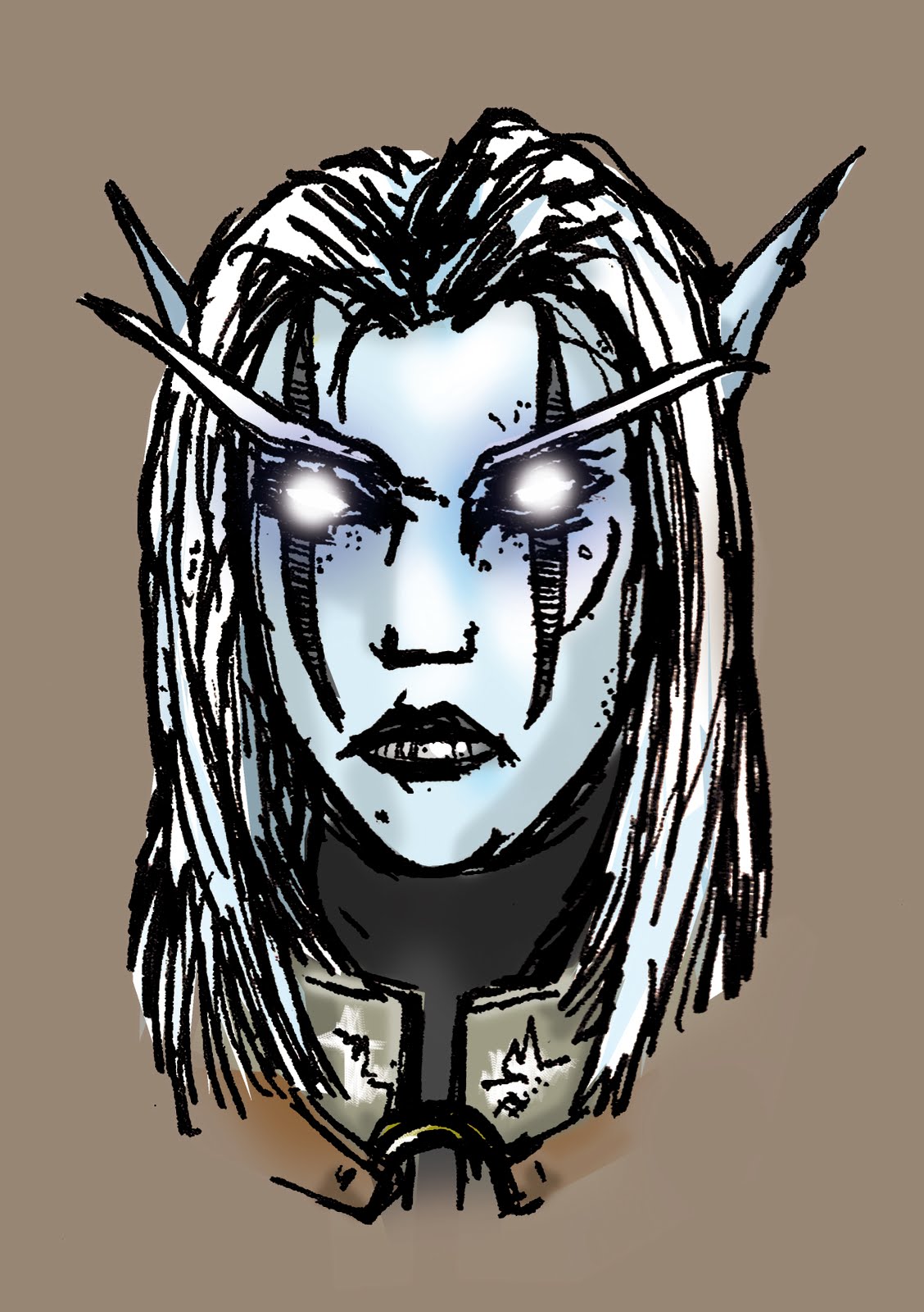 Dan's Illustration Blog: World of Warcraft- Night Elf Death Knight.