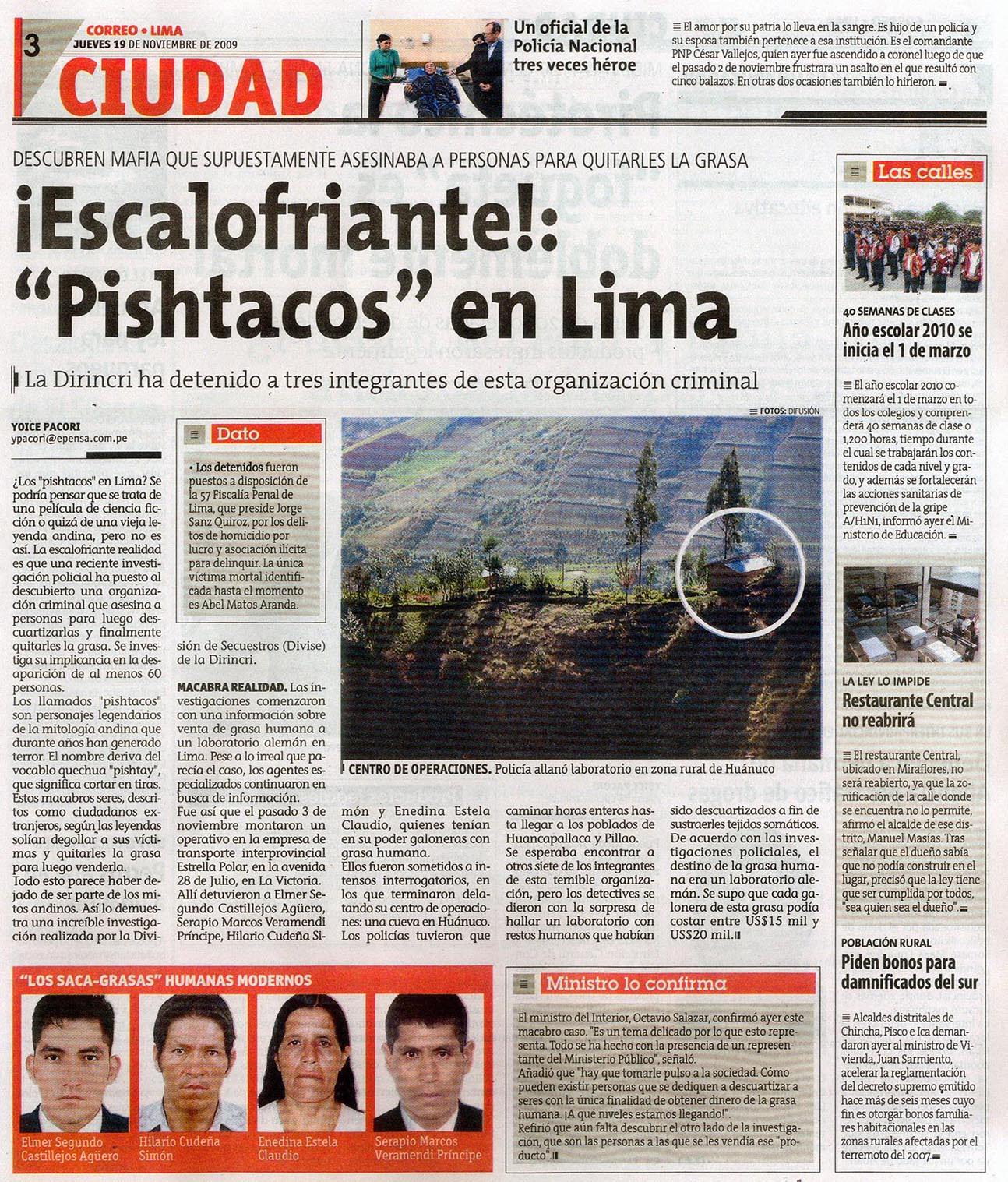 Armonía - Huanta: ¿"Pishtacos" en Lima?...