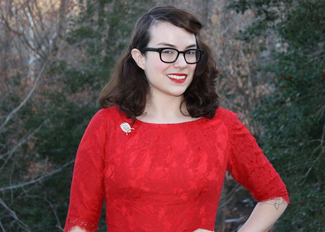 Gerties New Blog For Better Sewing Finished Red Lace Dress