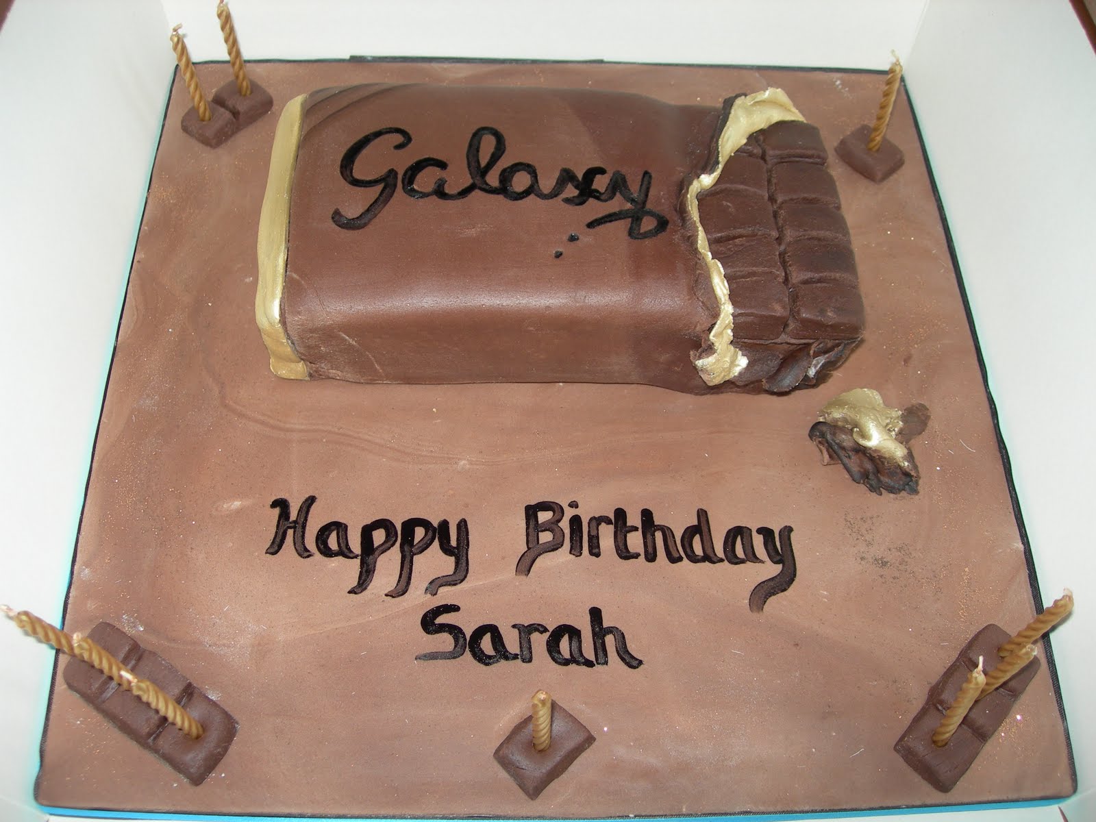 Custom Cake Design: Galaxy Bar Cake.