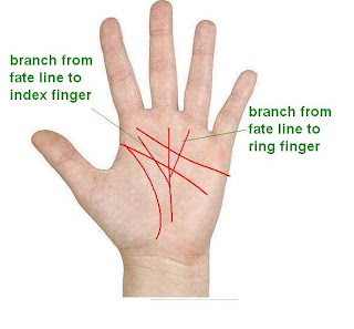 Fate Line and meanings - Palm Reading India