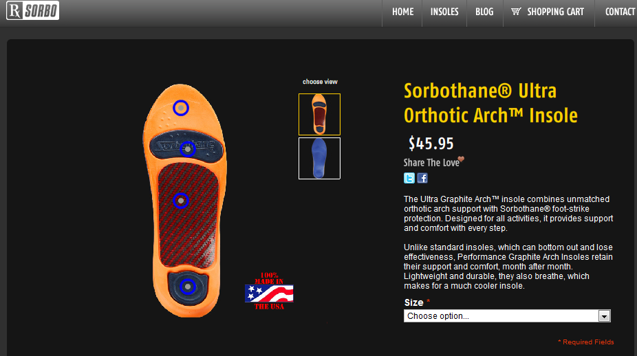 Love, Live, Run: Sorbothane Ultra Orthotic Arch Insoles - First Impressions