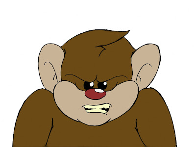 Storytime with Nigel: Colored-In Monkey Drawing