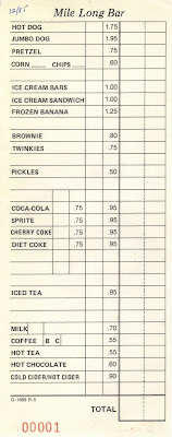 Vintage Disneyland Tickets: Mile Long Bar - Order Ticket - 1985