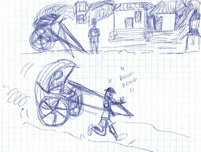 Aquarelles et dessins: Pousse-pousse