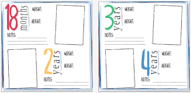 Mom's Daily Adventures!: Free Printable: 8x8 "Growth Chart" pages