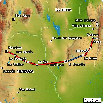 sierras bonitas: COMO LLEGAR DESDE MENDOZA A MERLO