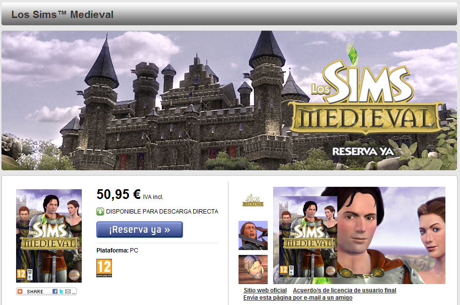 Reserva los sims 3 "Medieval" - World The Sims