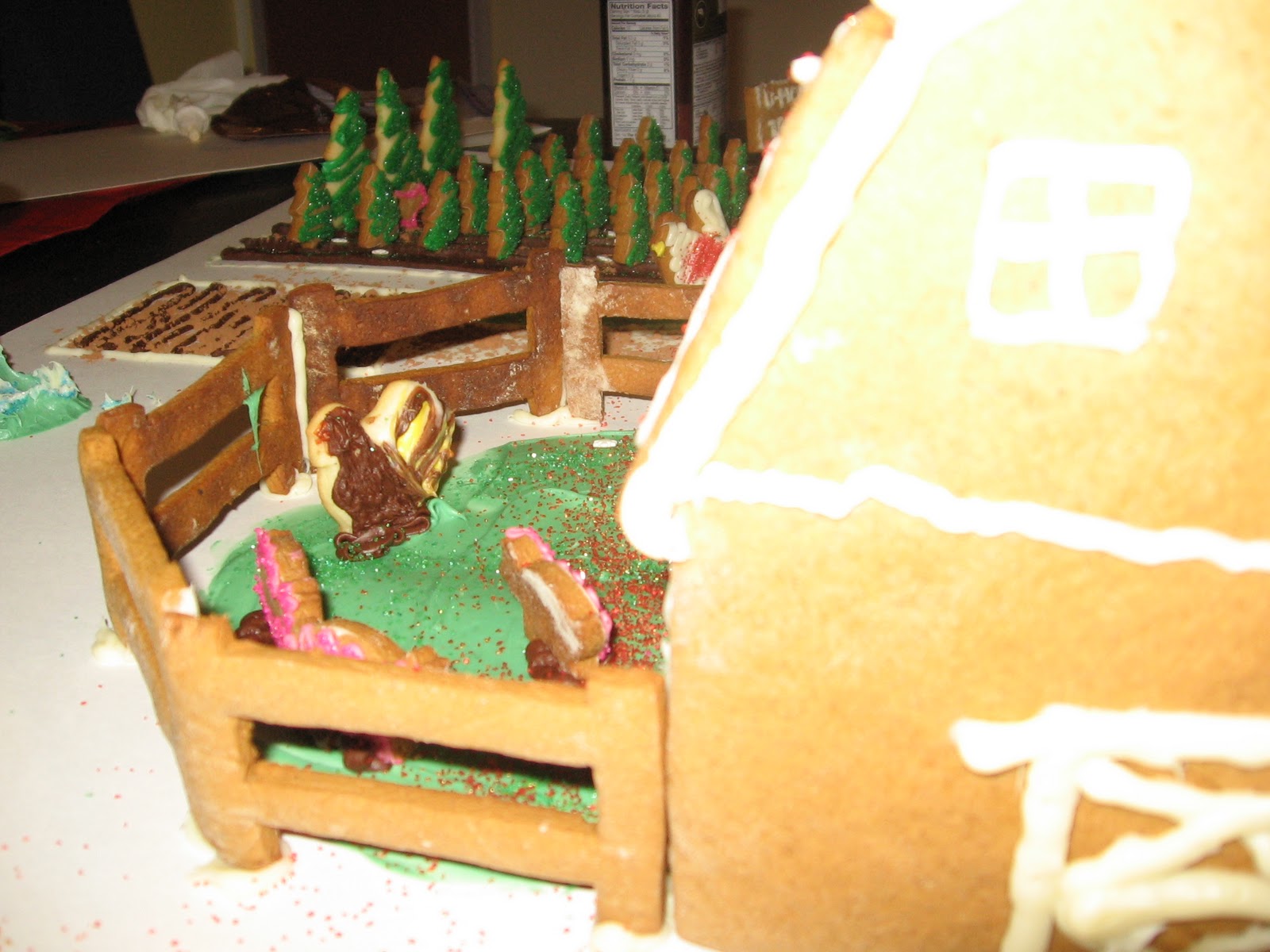 A City Chicken Farm: The Completed Gingerbread Farm
