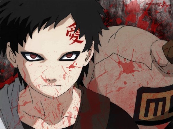 Face Gaara and His Kanji "愛" | naruto sasuke wallpaper