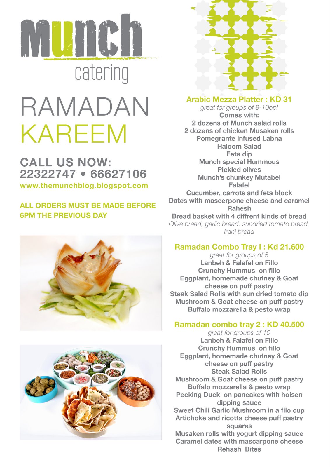 MUNCH - The Blog: The Ramadan Finger food menu!
