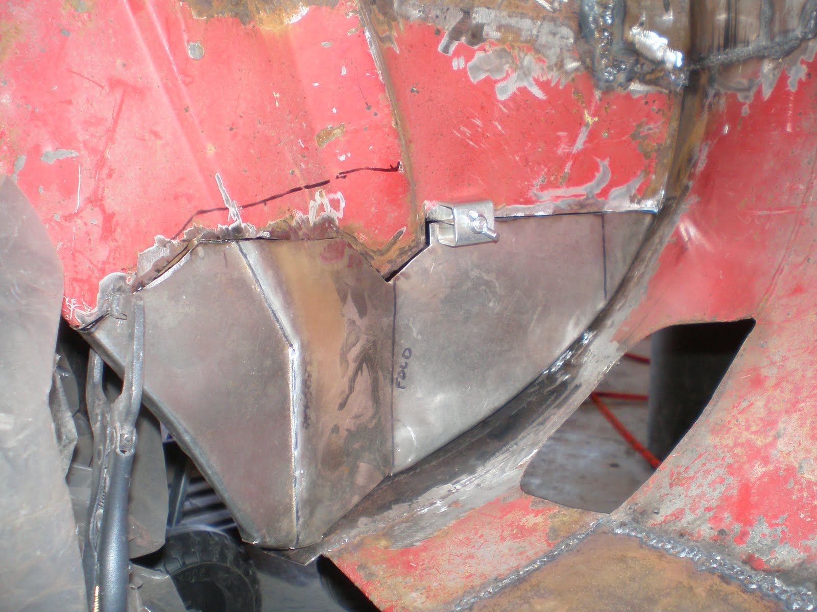 1974 Karmann Ghia Convertible: Passenger Side Inner Fender Section ...