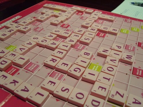 PaisleyJade: Pink Scrabble & Pink Cream Cake