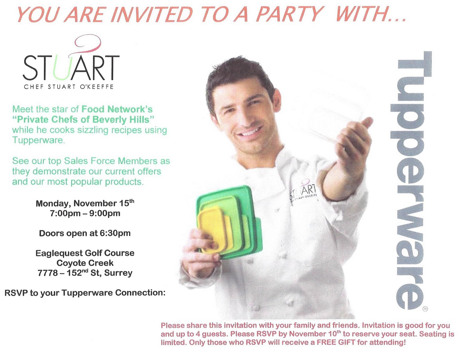 Tupperware You Are: Here Comes Chef Stuart!