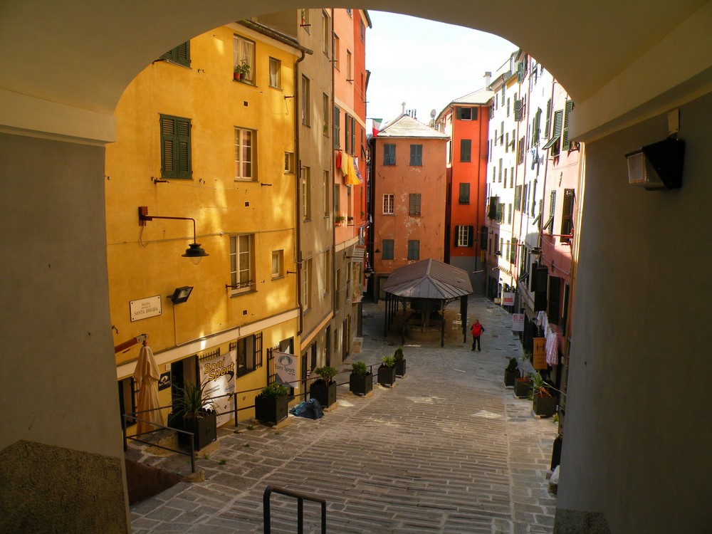 The historical centre of Genoa which looks out over the sea. ~ Italy ...