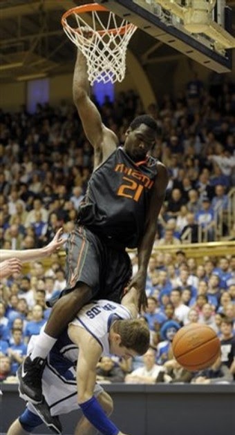 You Got Dunked On: Miami's Dwayne Collins Dunks On Duke's Greg Paulus