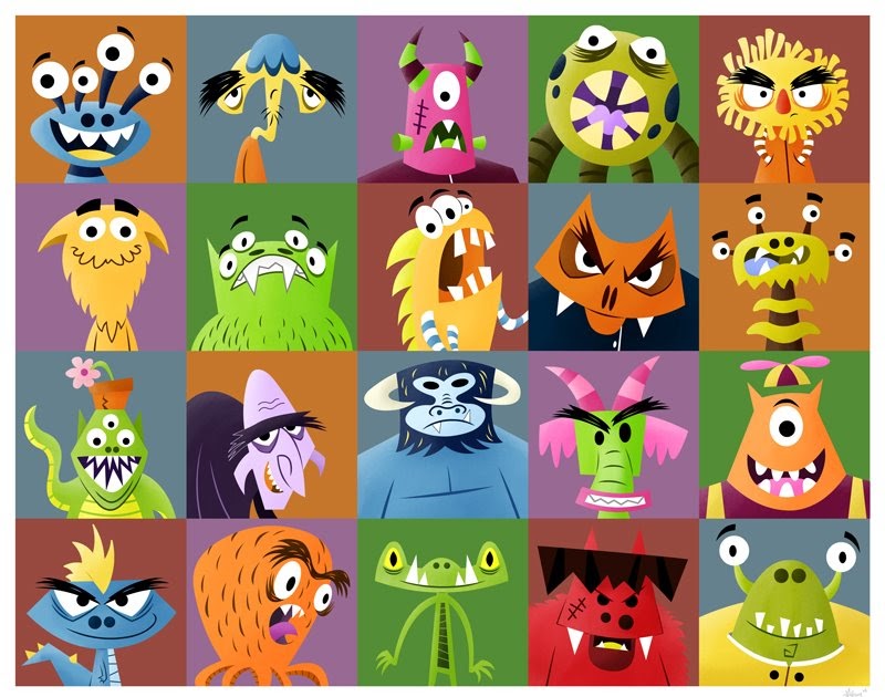 Green Sketches and Ham: Monster Collage - Updated