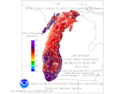Great Lakes Angler: Lake Michigan Hits Eighty Degrees : One Away From ...