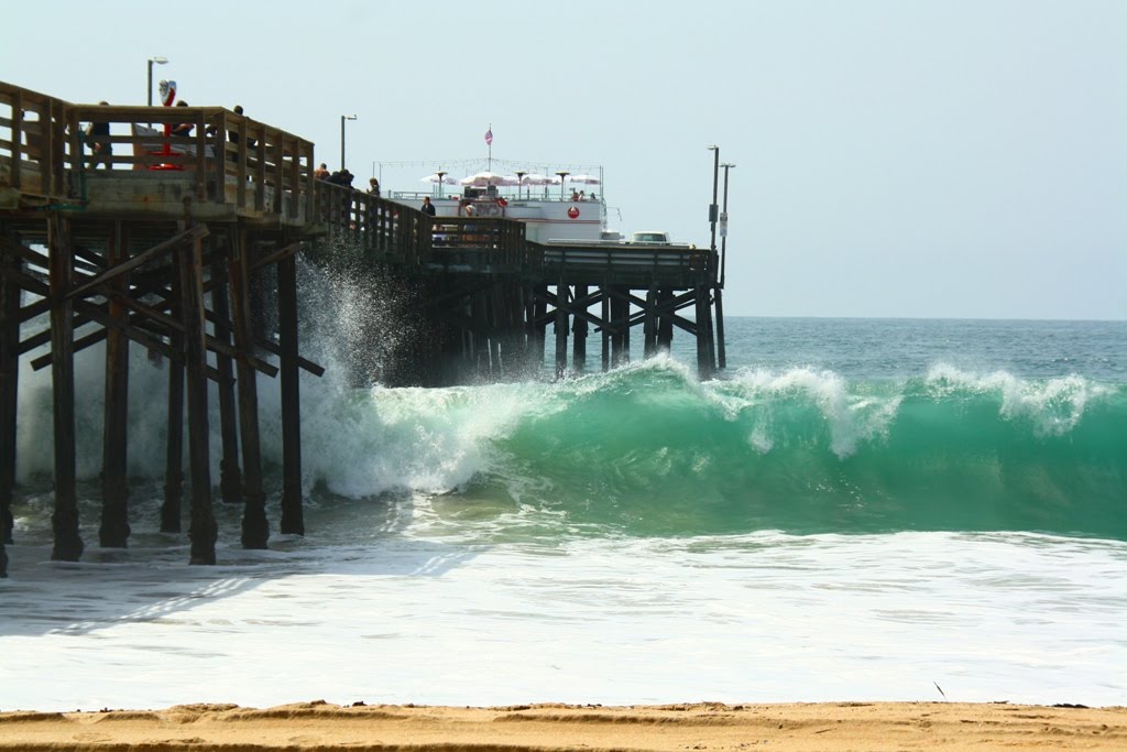 Ford Family Photos: Watery Wednesday / Heavy Surf at the Balboa Pier ...