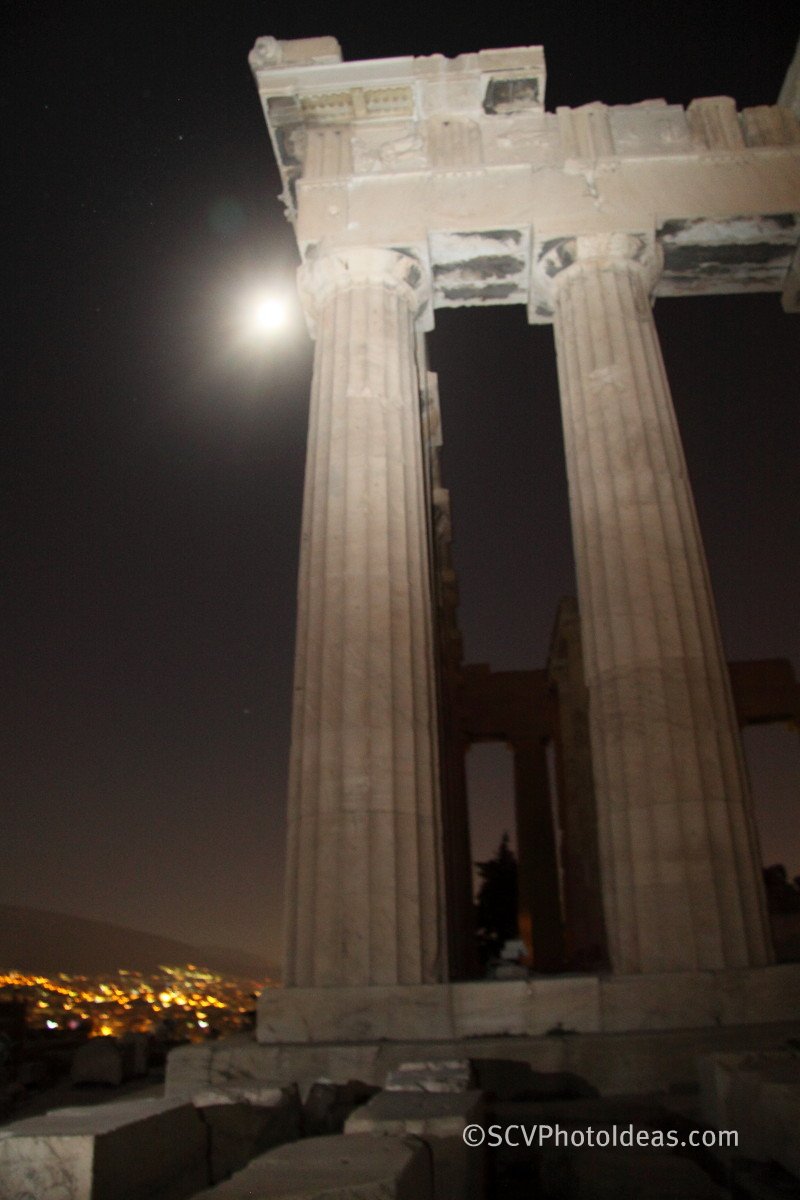 S.C.V. Photography Ideas: August Full Moon at the Athens Acropolis