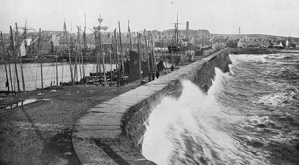 Tour Scotland: Old Photographs Fishing Boats Harbour Arbroath Scotland