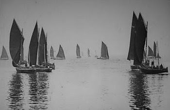 Tour Scotland: Old Photograph Fishing Boats Peterhead Scotland