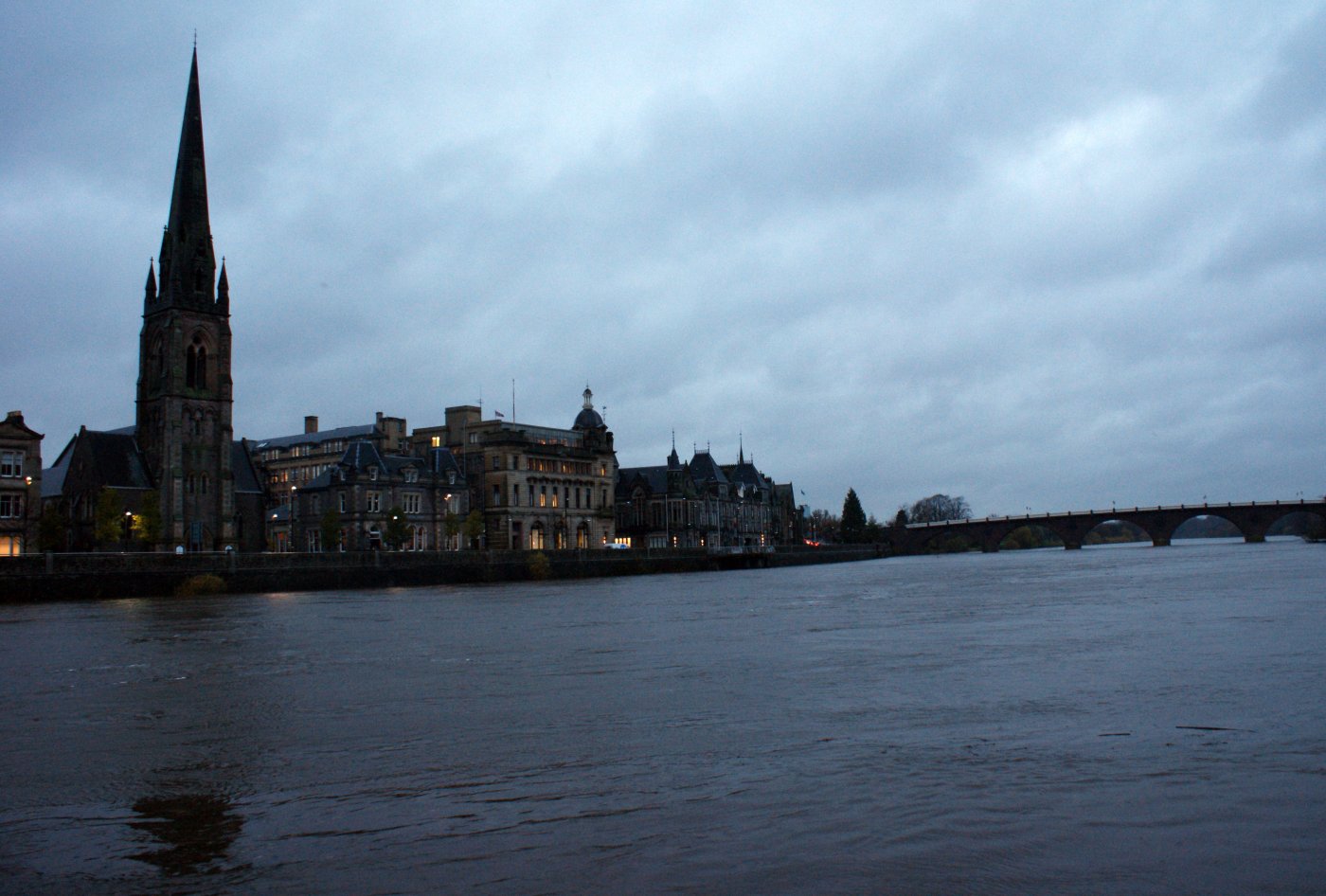 Tour Scotland: November 19th Photograph Flooding Perth Scotland