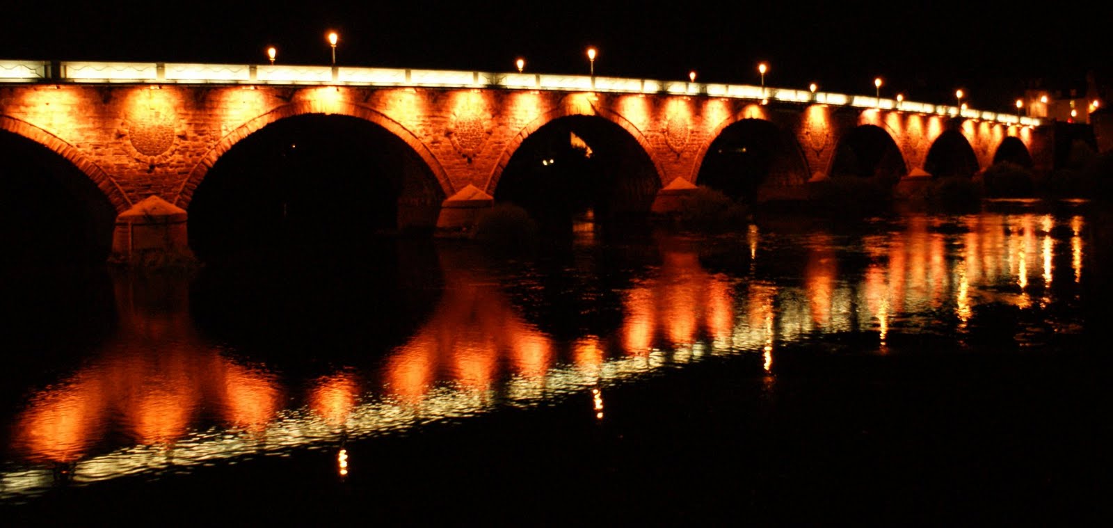 Tour Scotland: August 18th Night Photograph Old Bridge Perth Scotland