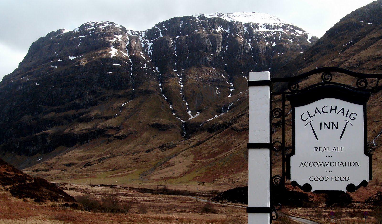 Tour Scotland: Tour Scotland Photograph Clachaig Inn Sign