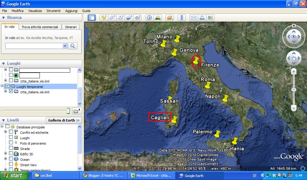 Il Vostro TC Personale Da Excel A Google Earth Xls2klm il-vostro-tc-personale-da-excel-a-google-earth-xls2klm