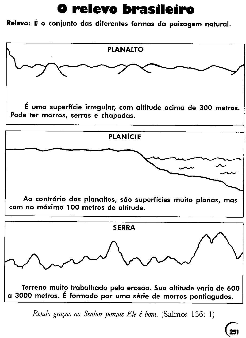 Cantinho de História e Geografia: Tipos de Relevos Brasileiro