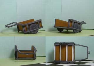 Gold-laden Treasure Chest & Wheel Cart Papercraft ~ Paperkraft.net ...