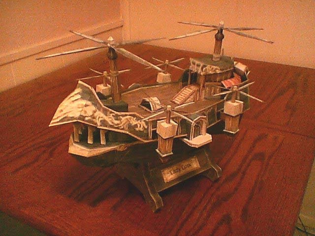 Final Fantasy Papercraft - Mini Airship ~ Paperkraft.net - Free ...