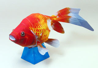Fantail Goldfish Papercraft ~ Paperkraft.net - Free Papercraft, Paper ...