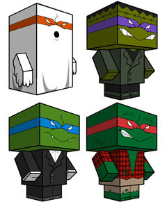 Cubee TMNT Halloween Papercrafts ~ Paperkraft.net - Free Papercraft ...