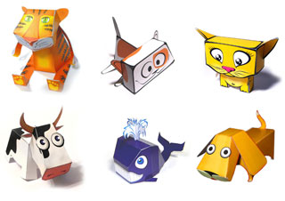 Cartoony Animal Papercrafts ~ Paperkraft.net - Free Papercraft, Paper ...