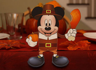 Mickey Mouse Pilgrim Candy Box Papercraft (Thanksgiving) ~ Paperkraft ...