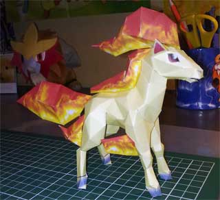 Pokemon Ponyta Papercraft ~ Paperkraft.net - Free Papercraft, Paper ...