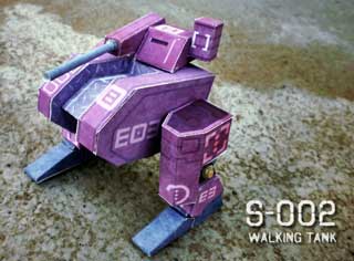S002 Walking Tank Papercraft (Mecha) ~ Paperkraft.net - Free Papercraft ...