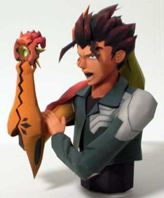 Scryed Papercraft - Kazuma Bust "Shell Bullet" ~ Paperkraft.net - Free ...