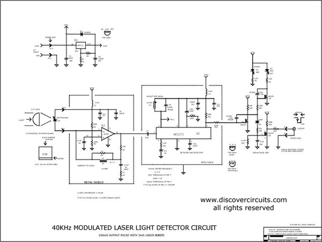 electronic circuits: 40KHz LASER BURST DETECTOR
