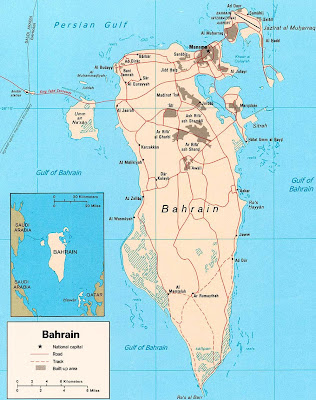 Middle East: Bahrain: Bahrain Map