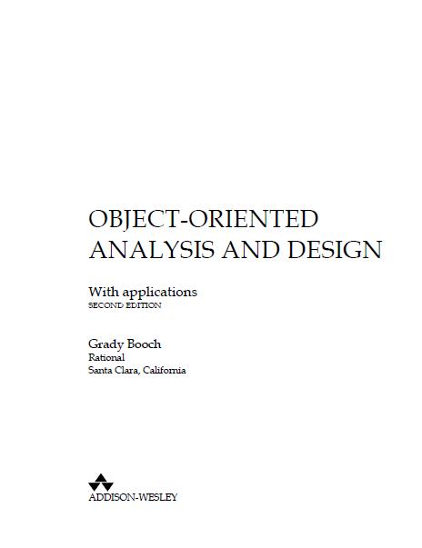 Free E-Books: Addison Wesley - Object-Oriented Analysis and Design with Applications, 2nd ...