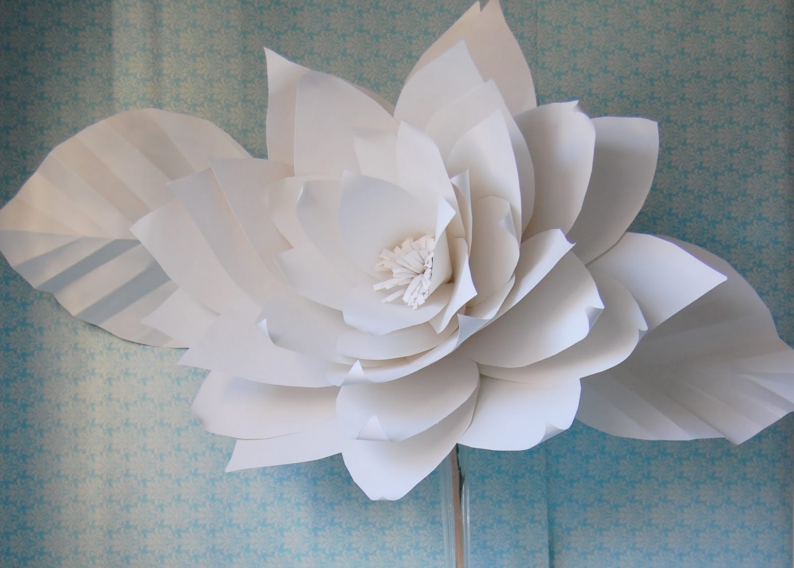Chanel show inspired huge large white paper flowers backdrop | Handmade ...